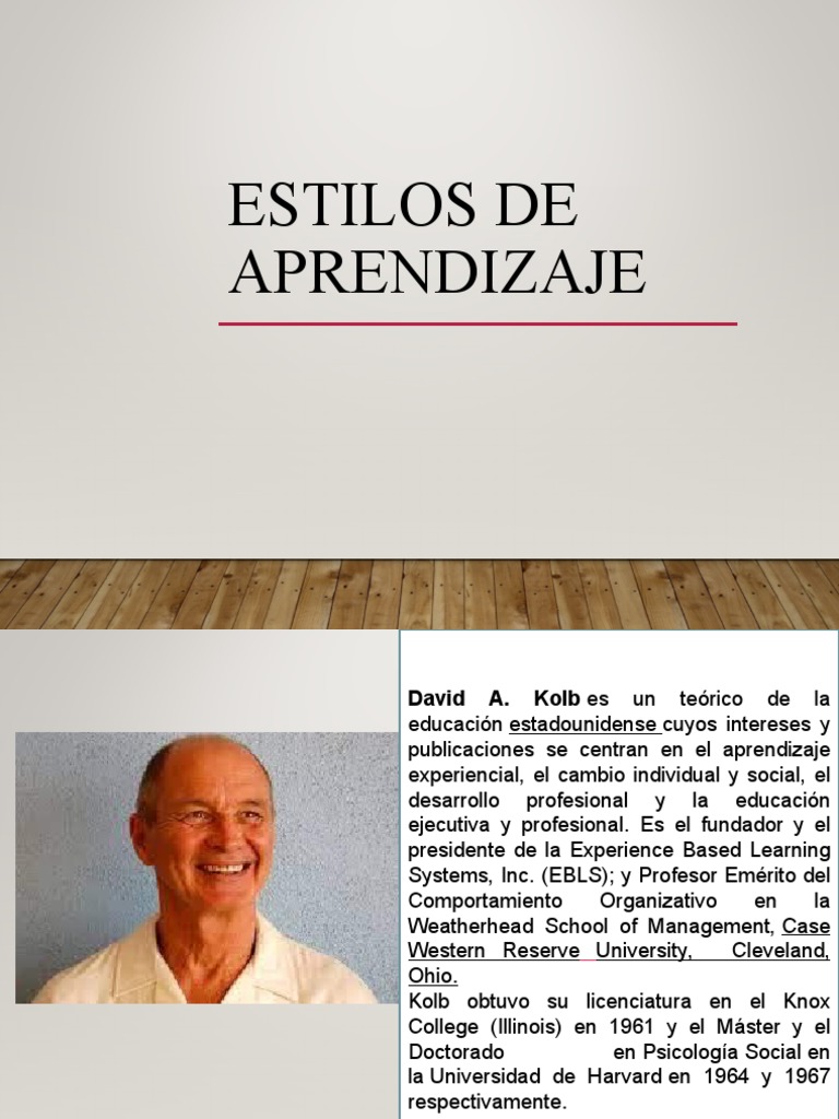 Los cuatro estilos de aprendizaje según la teoría de David Kolb | PDF | Aprendizaje ...