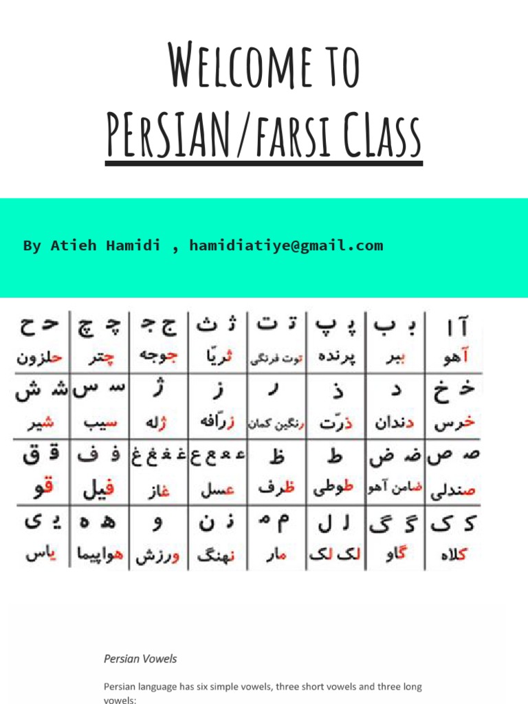 Welcome To Persian/Farsi Class | PDF | Language Arts & Discipline