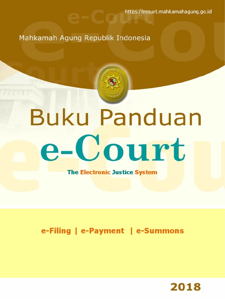 Panduan-ECOURT Untuk Pengguna Terdaftar | PDF | Pengelolaan Keuangan & Uang | Hukum