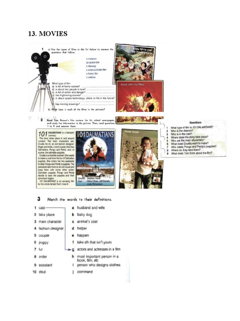 Movies - Worksheets | PDF
