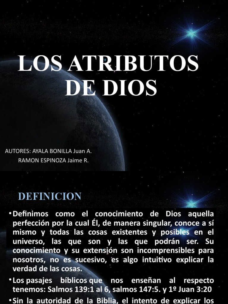 Atributos de Dios según la Biblia | PDF | Dios | Conocimiento