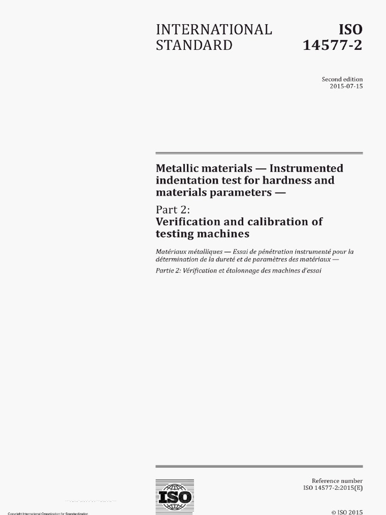 Iso 14577-2-2015 | PDF