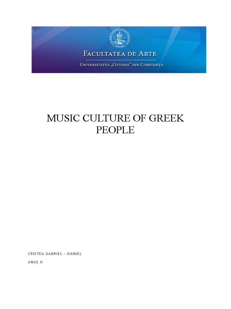 Greek Music Culture Overview | PDF | Performing Arts