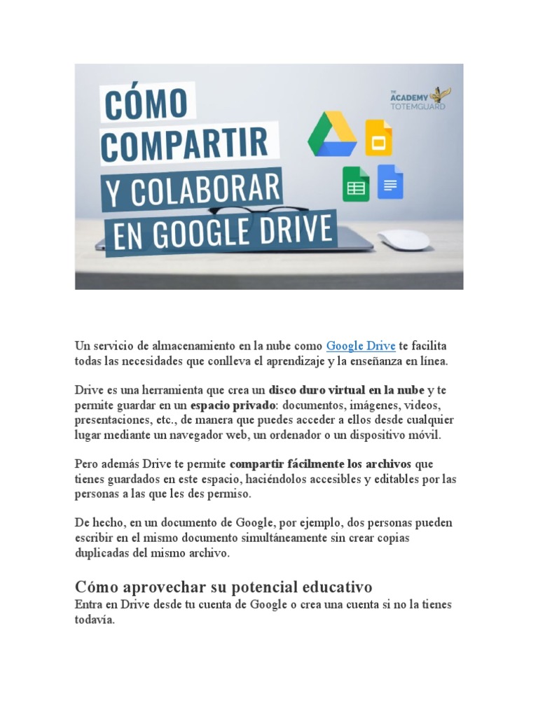 Google Drive: una potente herramienta de colaboración y almacenamiento ...