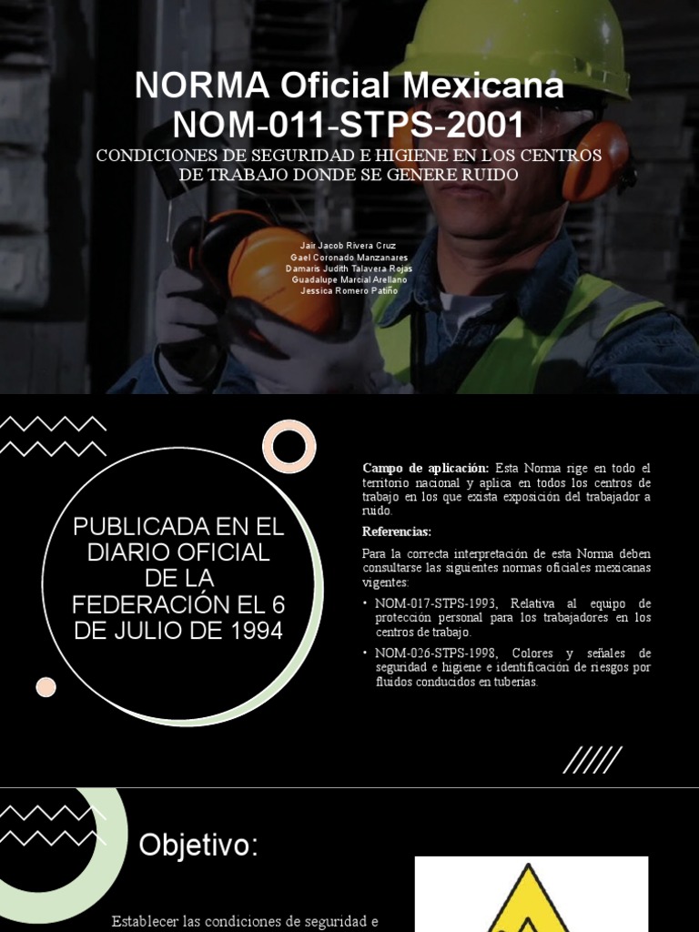 NORMA Oficial Mexicana NOM-011-STPS-2001 | PDF | Decibel | Sonido