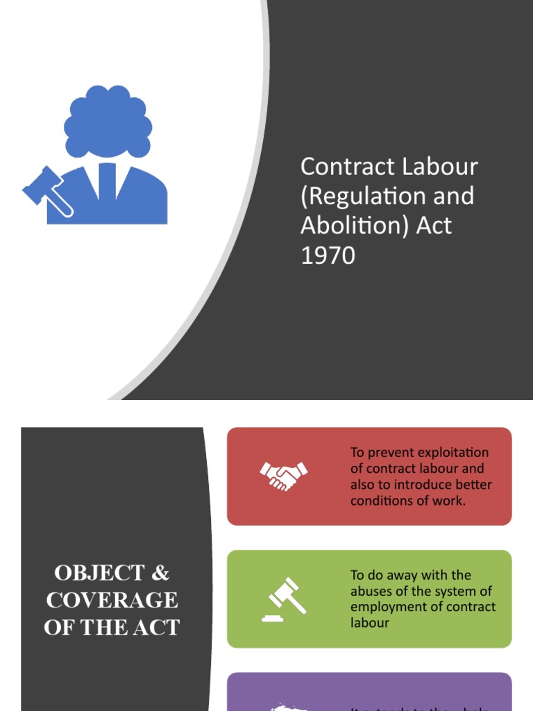 Contract Labour (Regulation and Abolition) Act | PDF | License | Employment