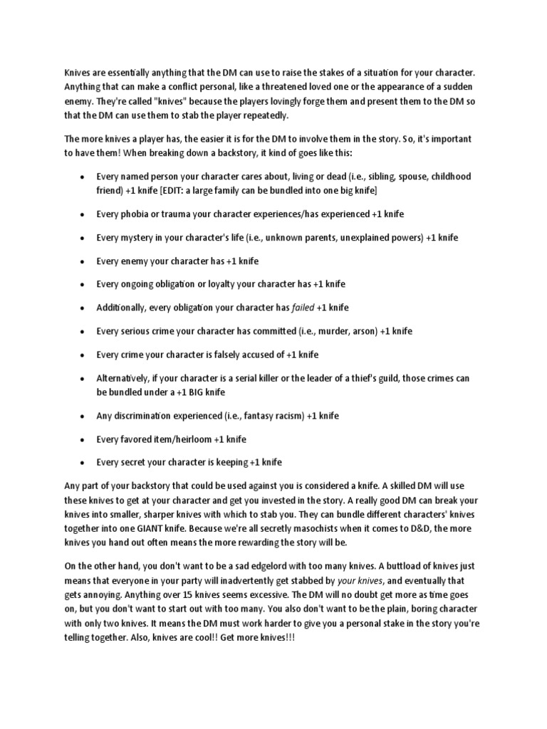 Knife Theory | PDF | Knife