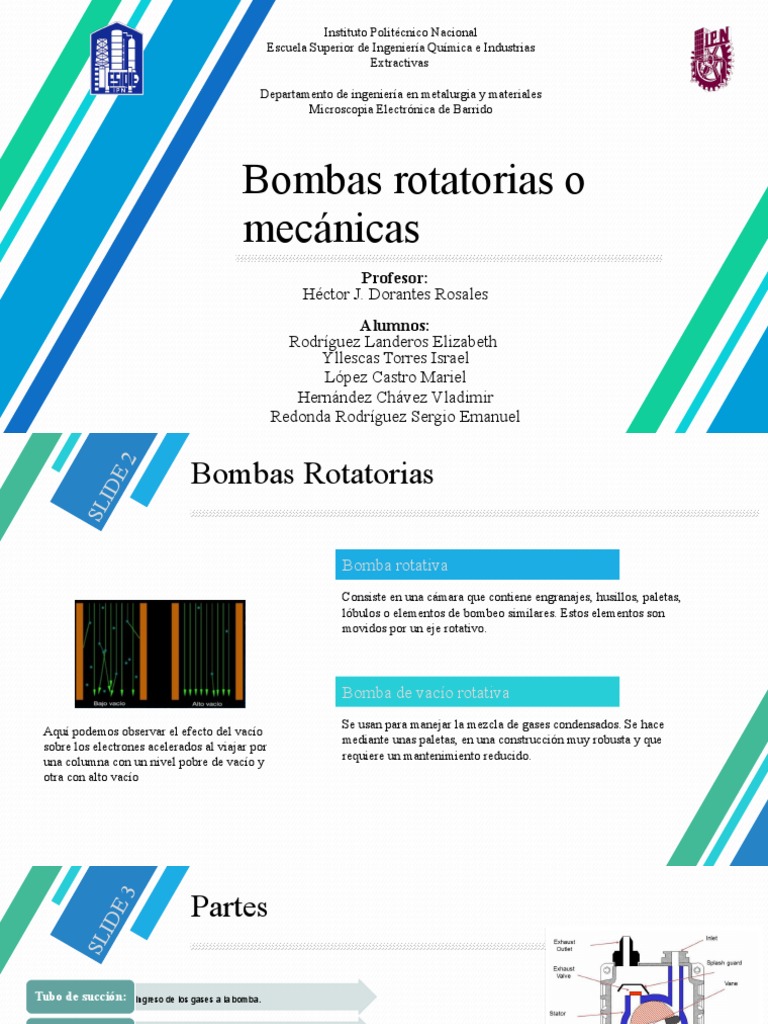 Bombas Rotatorias MEB | PDF | Física Aplicada e Interdisciplinaria | Gases