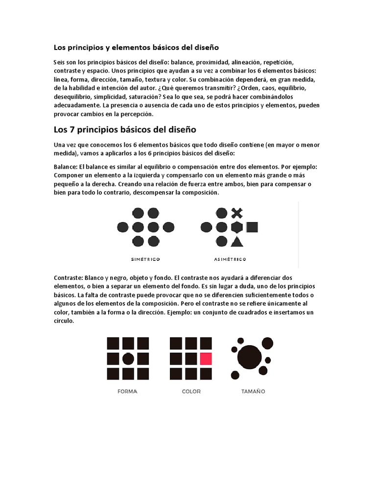 Los Principios y Elementos Básicos Del Diseño | PDF | Color