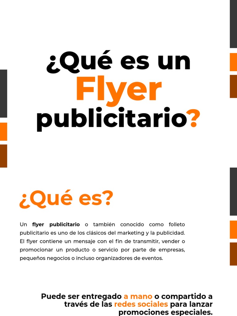 ¿Qué Es Un Flyer Publicitario? | PDF | Publicidad | Serif