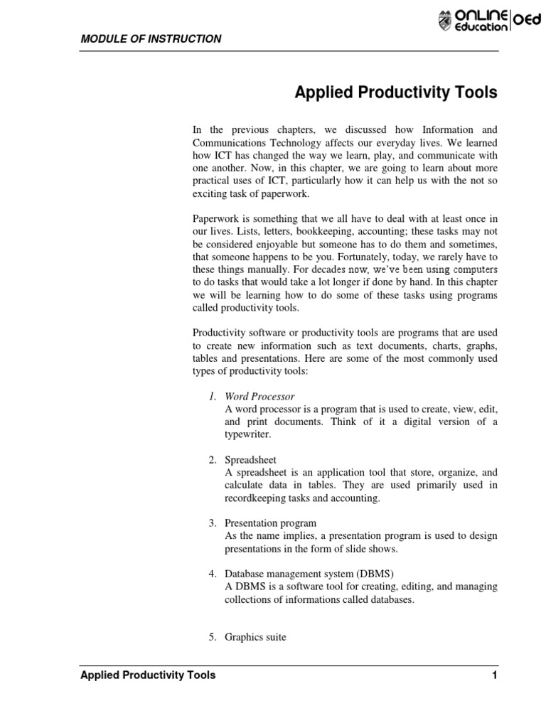 Week 006-Module Applied Productivity Tools | PDF | Spreadsheet | Formula