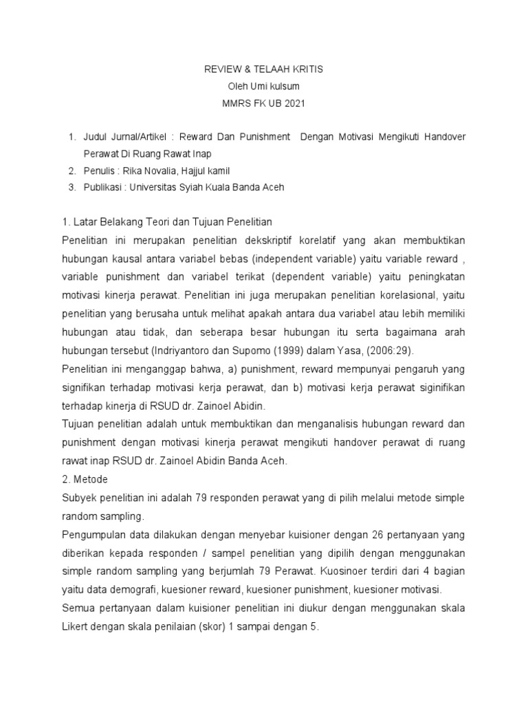 Review Jurnal Umi | PDF