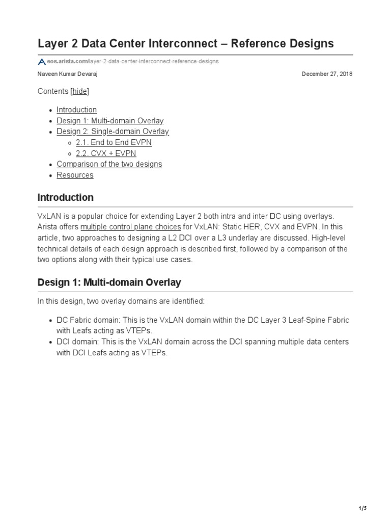 Layer 2 DCI Reference Designs Overview | PDF | Routing | Data Transmission
