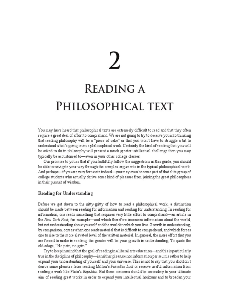 Article On How To Read Philosophy | PDF | Argument | Søren Kierkegaard