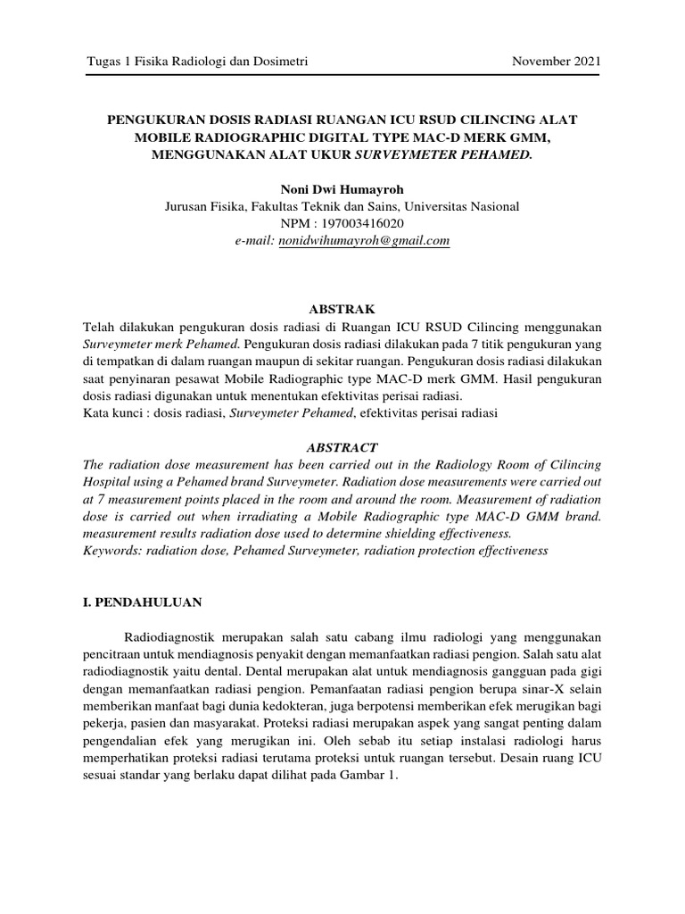 Artikel Instrumen Monitoring Radiasi - Survey Meter - Noni Dwi Humayroh ... Artikel Instrumen Monitoring Radiasi - Survey Meter - Noni Dwi Humayroh ...