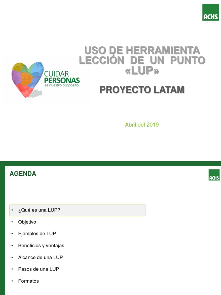LUP - ACHS Capacitación | PDF | Crecimiento personal y profesional ...
