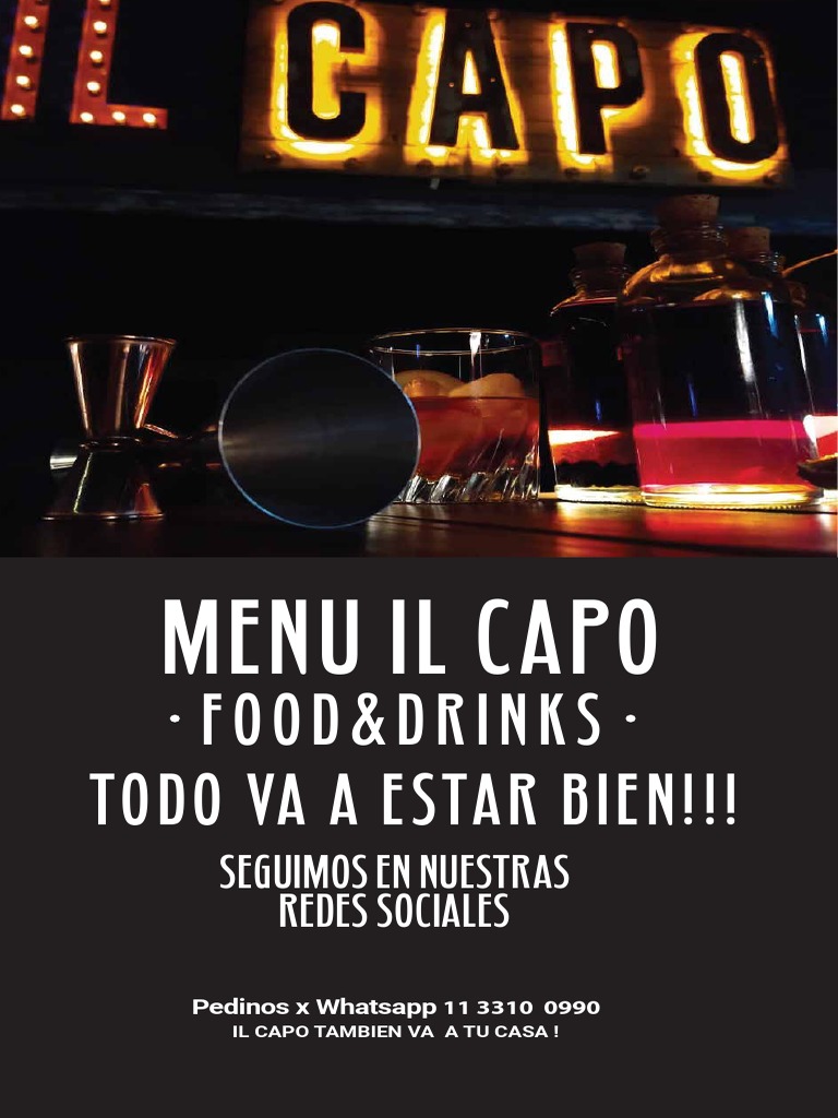 Menú de Il Capo: Comida y Bebidas | PDF | Pizza | Postres