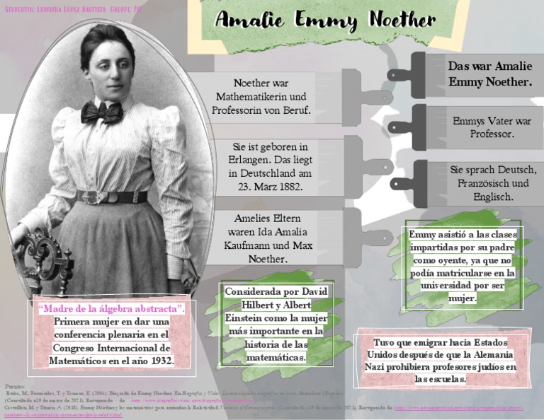 MUJERES ALEMANAS: Emmy Noether | PDF | Álgebra | Matemáticas