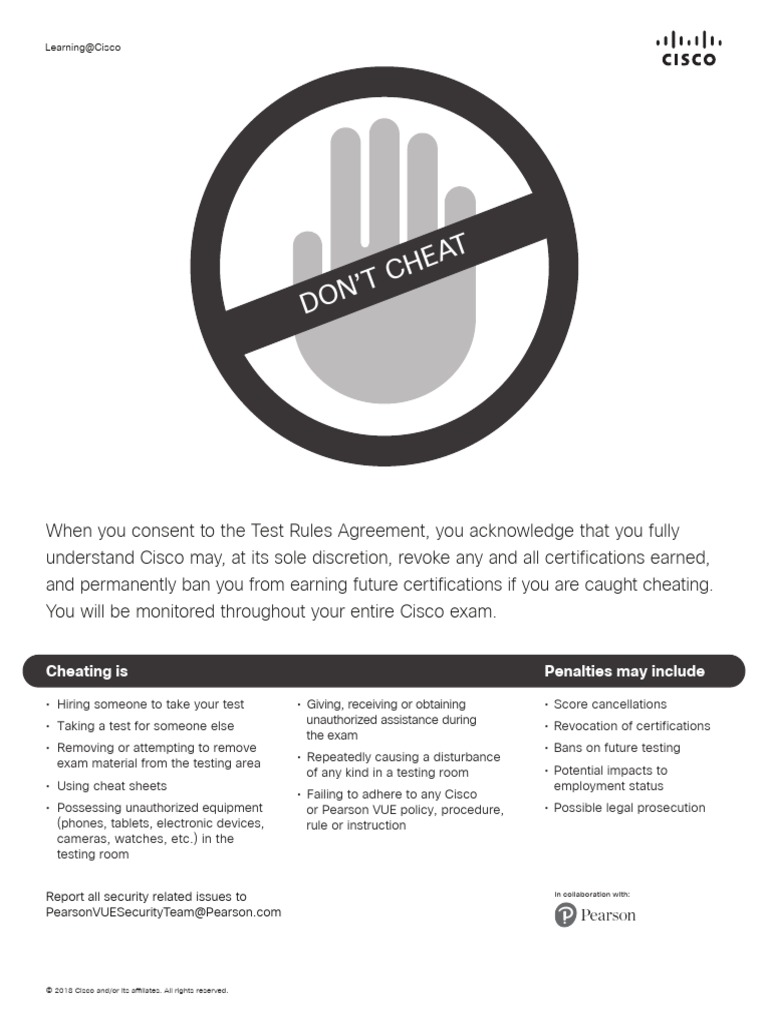 Cisco Penalty For Cheating Flyer 1.0 - English | PDF