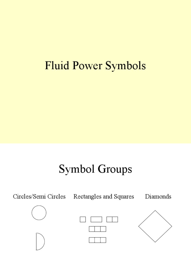 Fluid Power Symbols Guide | PDF | Valve | Pump
