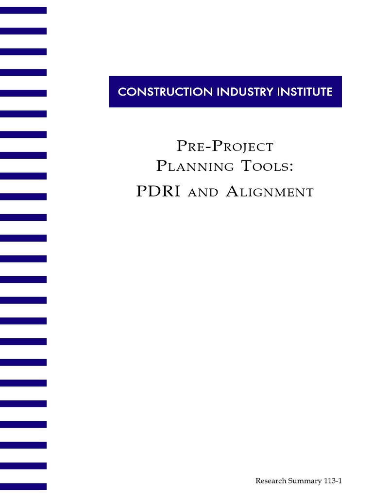 1-PDRI and Alignment CII Summary 113 - 1 | PDF | Survey Methodology ...