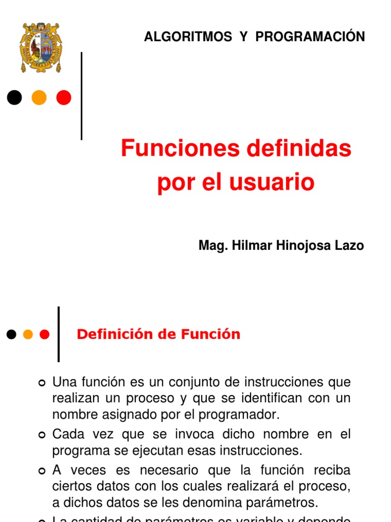 Funciones Definidas Por El Usuario | PDF | Función (Matemáticas) | C