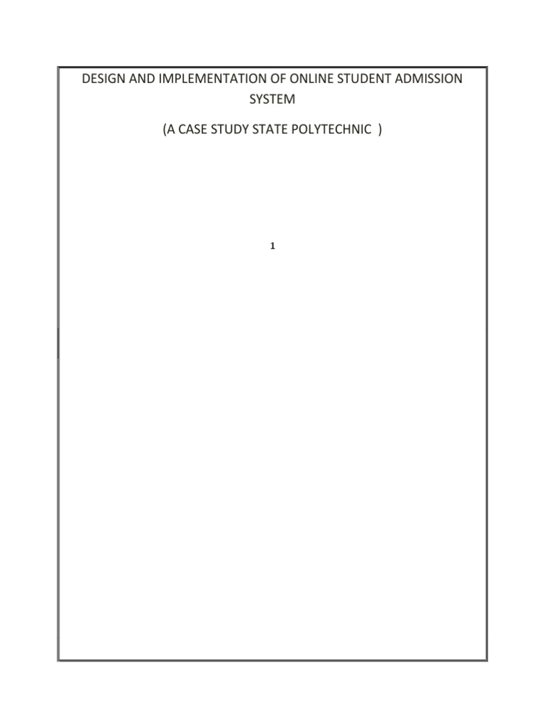 Online Student Admission System Design | PDF | World Wide Web ...