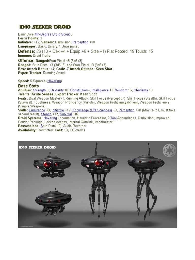 ID10 Seeker Droid | PDF