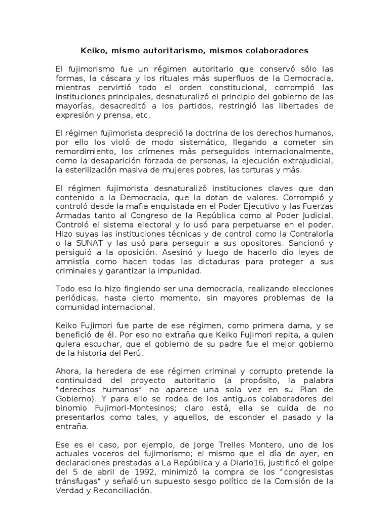 Quien Es Jorge Trelles | PDF | Democracia | Ideologías políticas