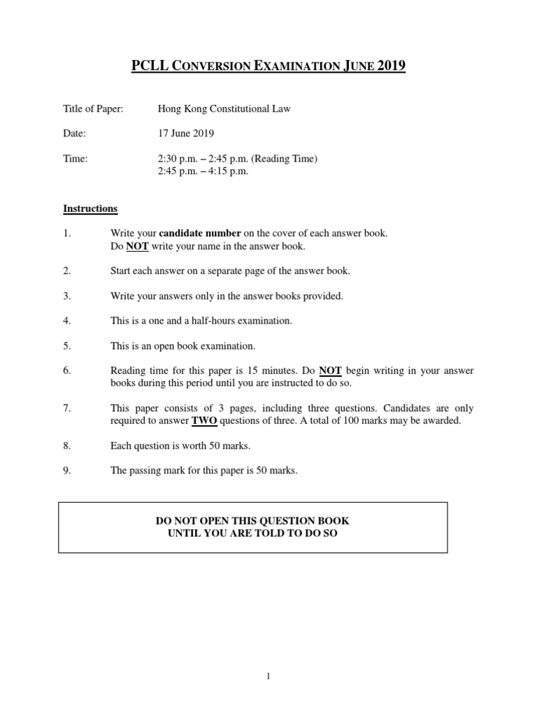 PCLL C E J 2019: Onversion Xamination UNE | PDF | Common Law ...