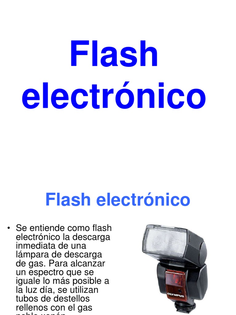 Flash Electrónico | PDF | Flash (fotografía) | Cámara