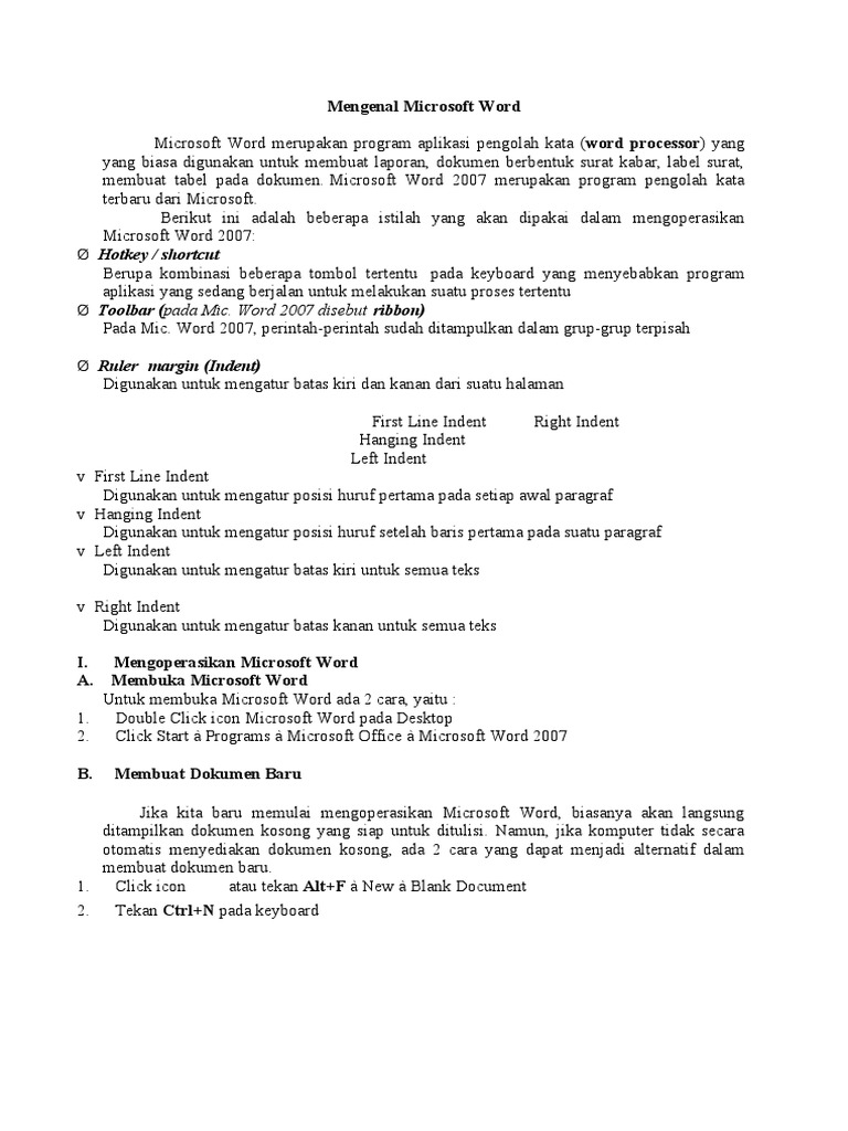 Mengenal Microsoft Word | PDF | Komputer