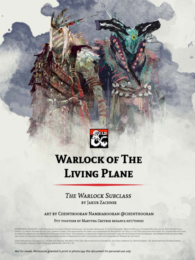 Warlock The Living Plane | PDF | Dungeons & Dragons