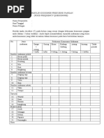 Formulir SQ-FFQ | PDF