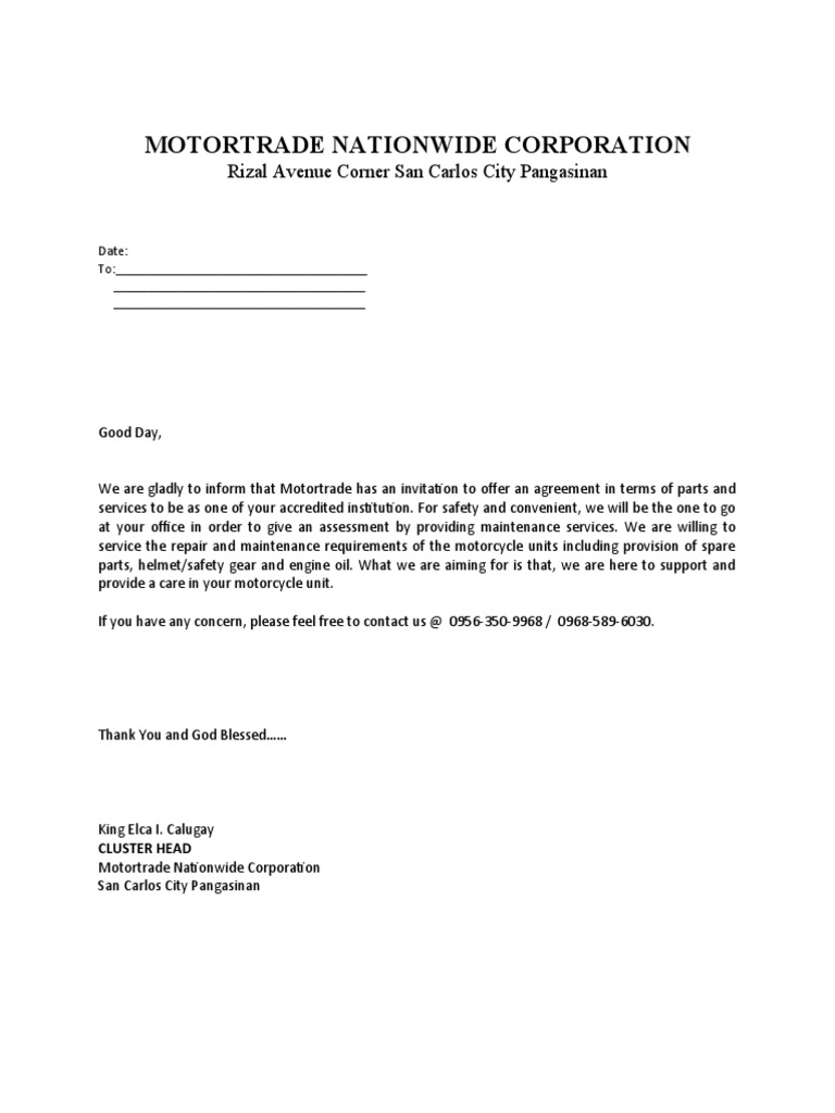 Invitation Letter NIA | PDF