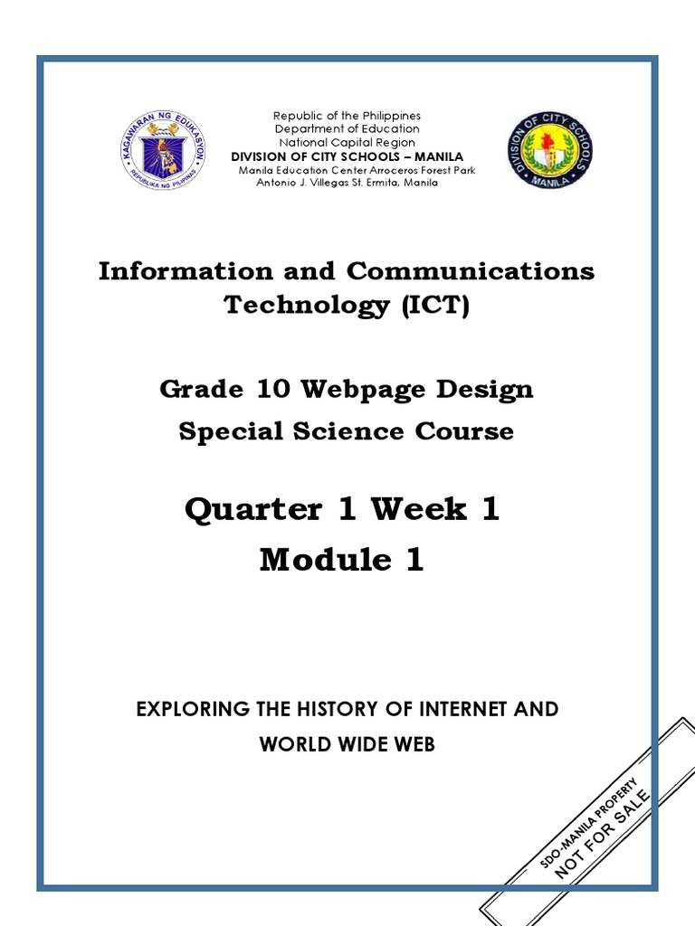 Ict-Webpage 10 q1 w1 Mod1 | PDF | Internet & Web | World Wide Web