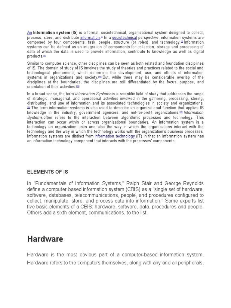 Information System and Databases | PDF | Databases | Relational Database