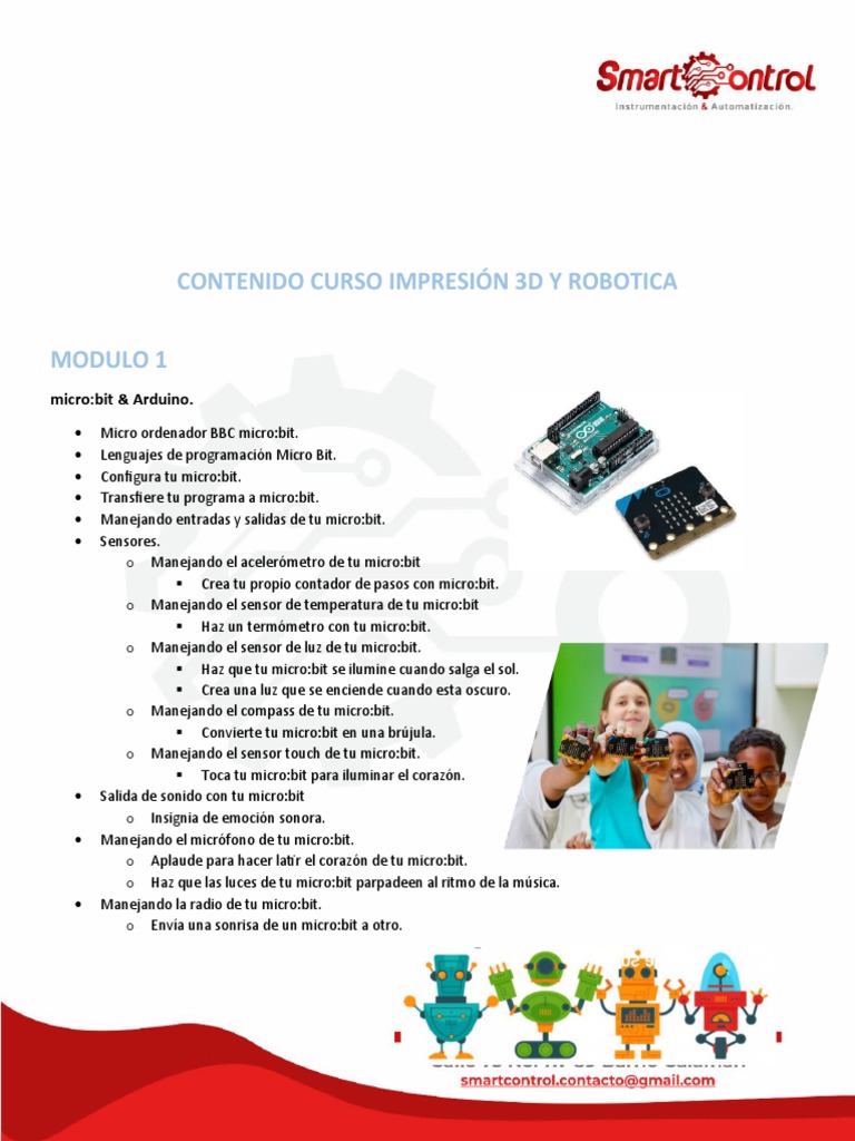 Contenido Programatico Modulo 1 | PDF | Arduino | Bienes manufacturados