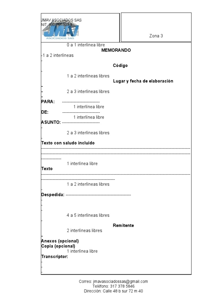 Esquema Memorando | PDF