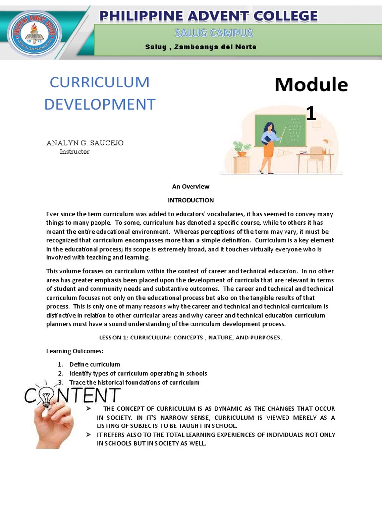 Curriculum Development: Analyn G. Saucejo Instructor | PDF | Curriculum | Behavior Modification