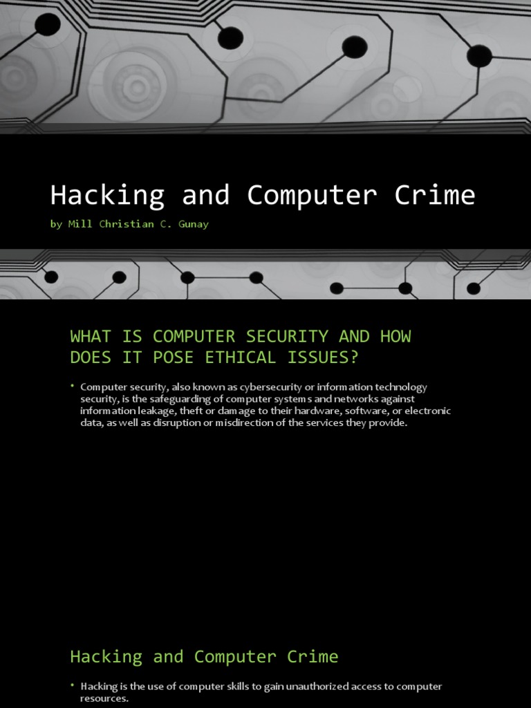 Hacking: Ethics and Cybercrime Insights | PDF | Security Hacker ...