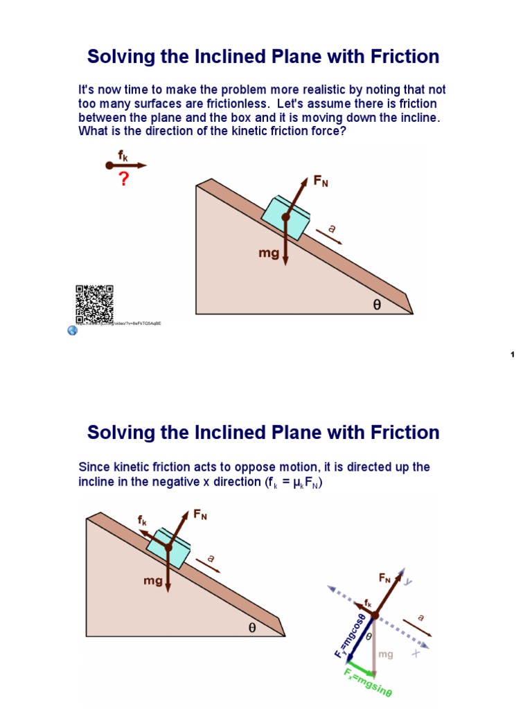 AP Dynamics Topic 3 Inclinded Plane Part IV | PDF | Friction | Physical ...