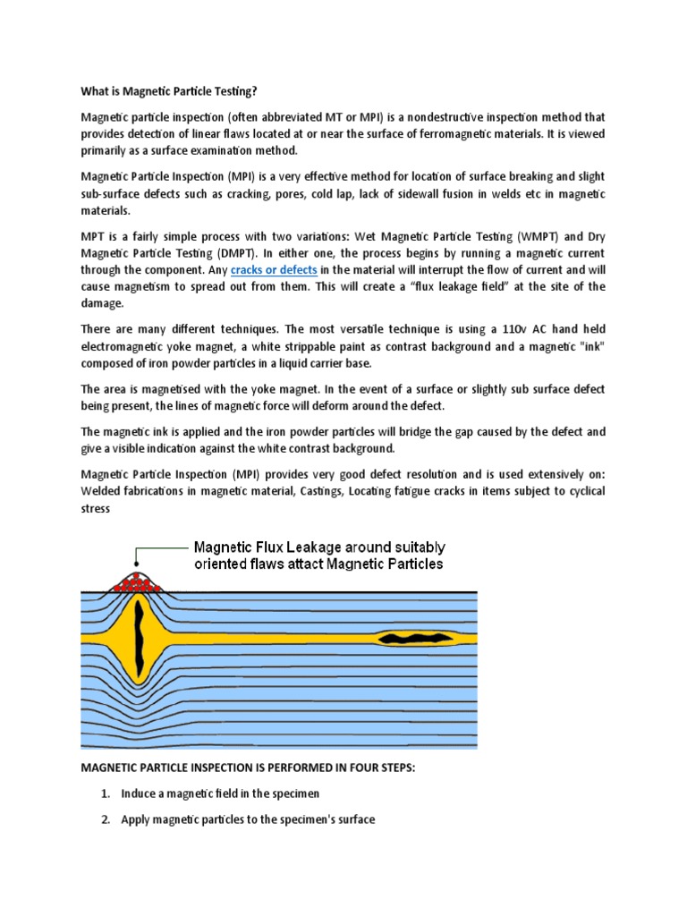 Magnetic Particle Testing | PDF | Nondestructive Testing | Materials