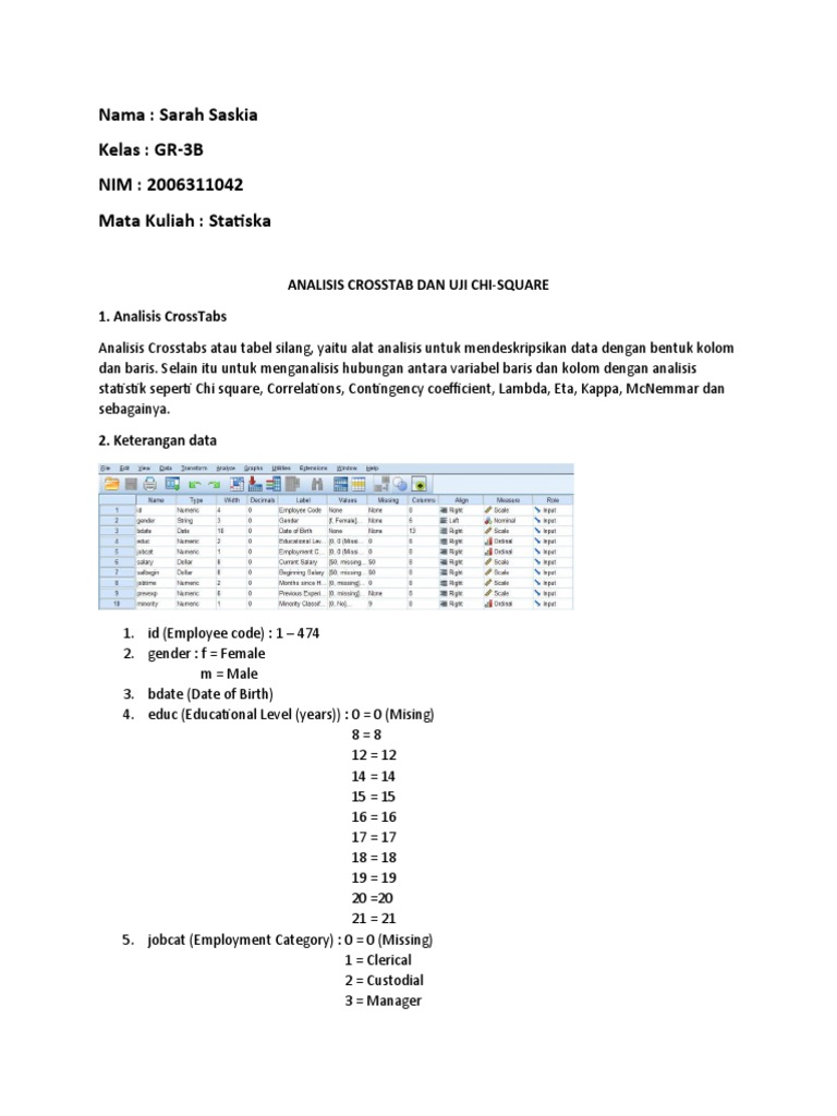 Statistik Praktikum 4 - Sarah Saskia GR3B | PDF