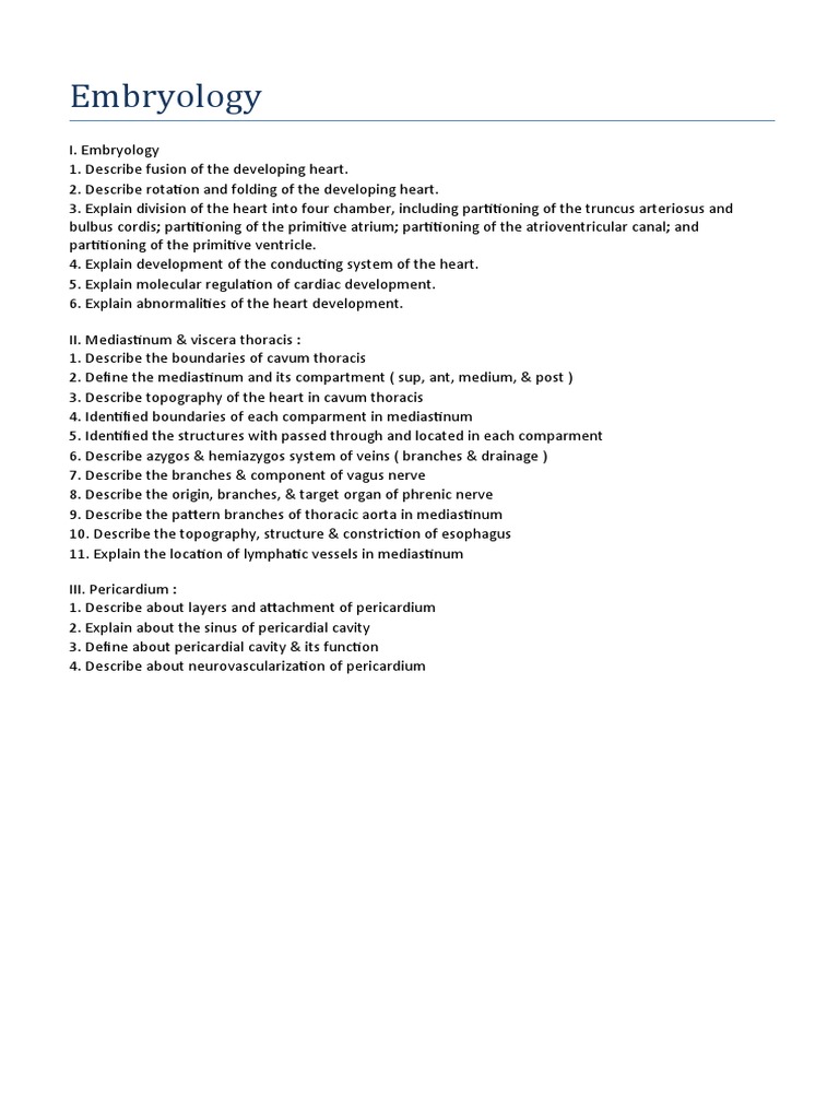 Embryology of Heart | PDF | Heart | Medical Specialties