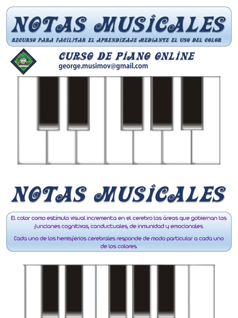 Notas Musicales en Colores | PDF