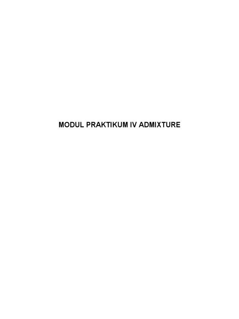 Modul Iv Admixture | PDF
