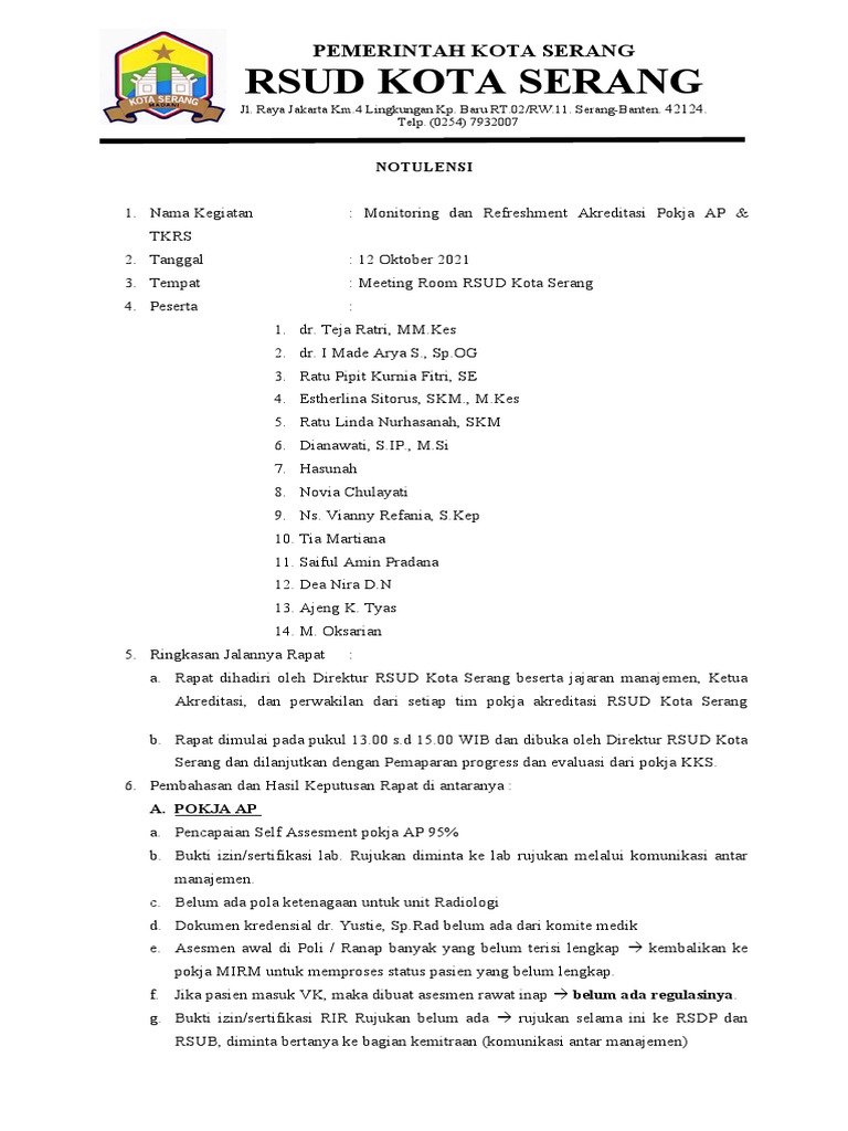 Rsud Kota Serang | PDF