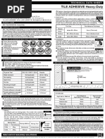 ABC Tile Adhesive Quick Guide | PDF