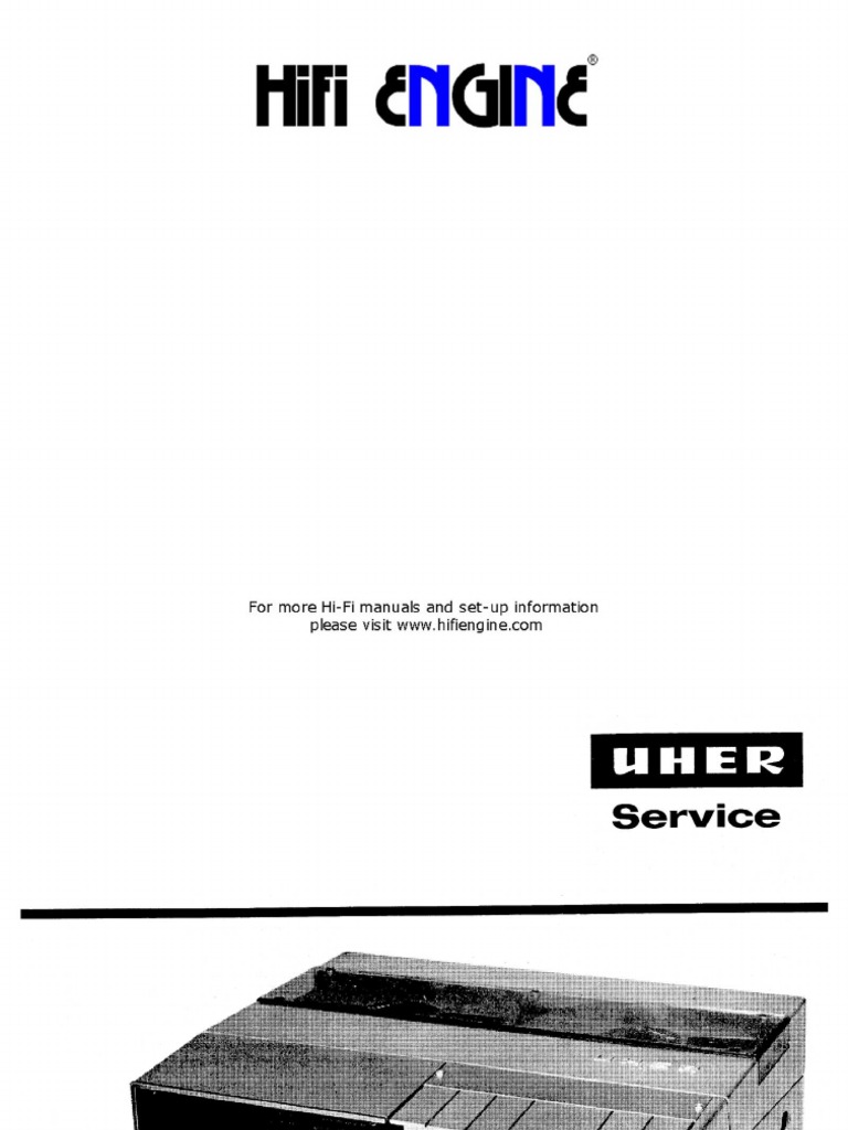 Uher 4000 4200 4400 Report Service Manual | PDF
